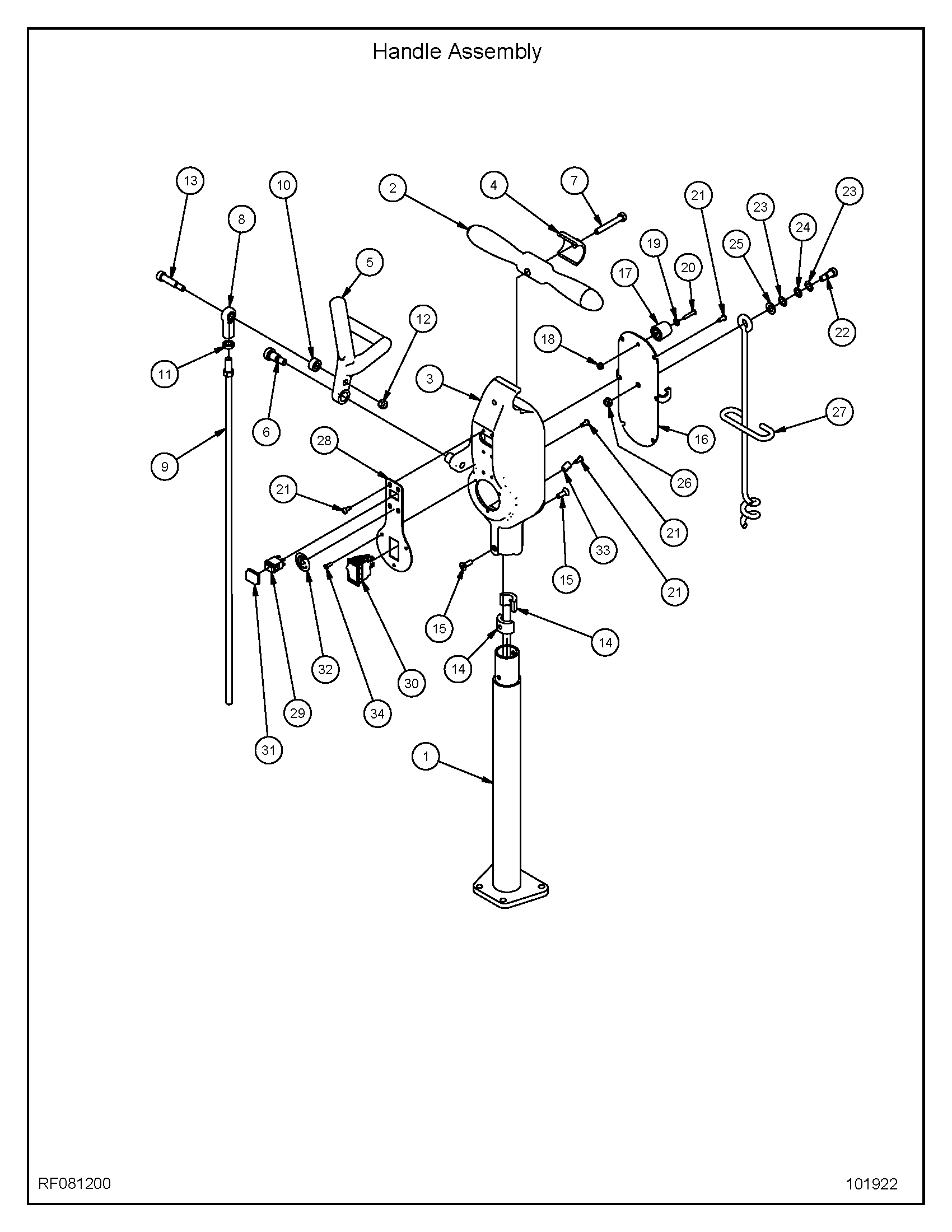 FloorCrafter CE Handle Assembly
